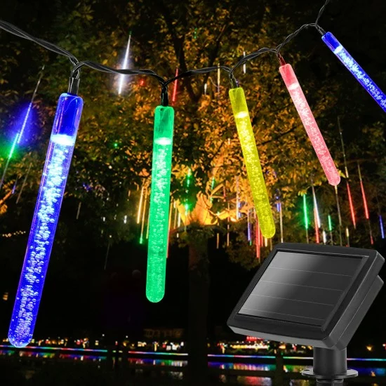 Outdoor solar LED string light, 5.8m, IP44 multicolor, 208868