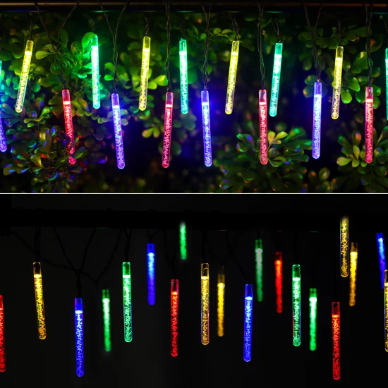 Outdoor solar LED string light, 5.8m, IP44 multicolor, 208868