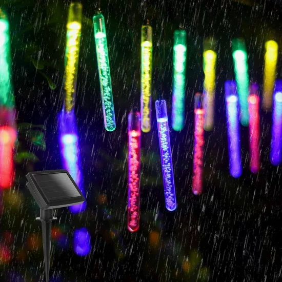 Outdoor solar LED string light, 5.8m, IP44 multicolor, 208868