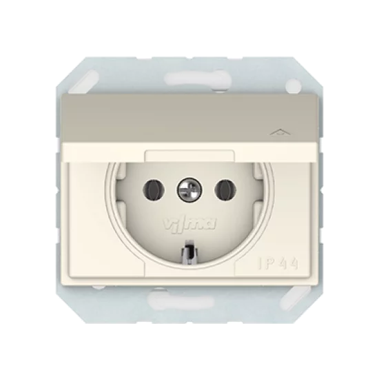 Vilma socket with earth and cover flush-mounted 16A 250V, RP16-003-02iv ...